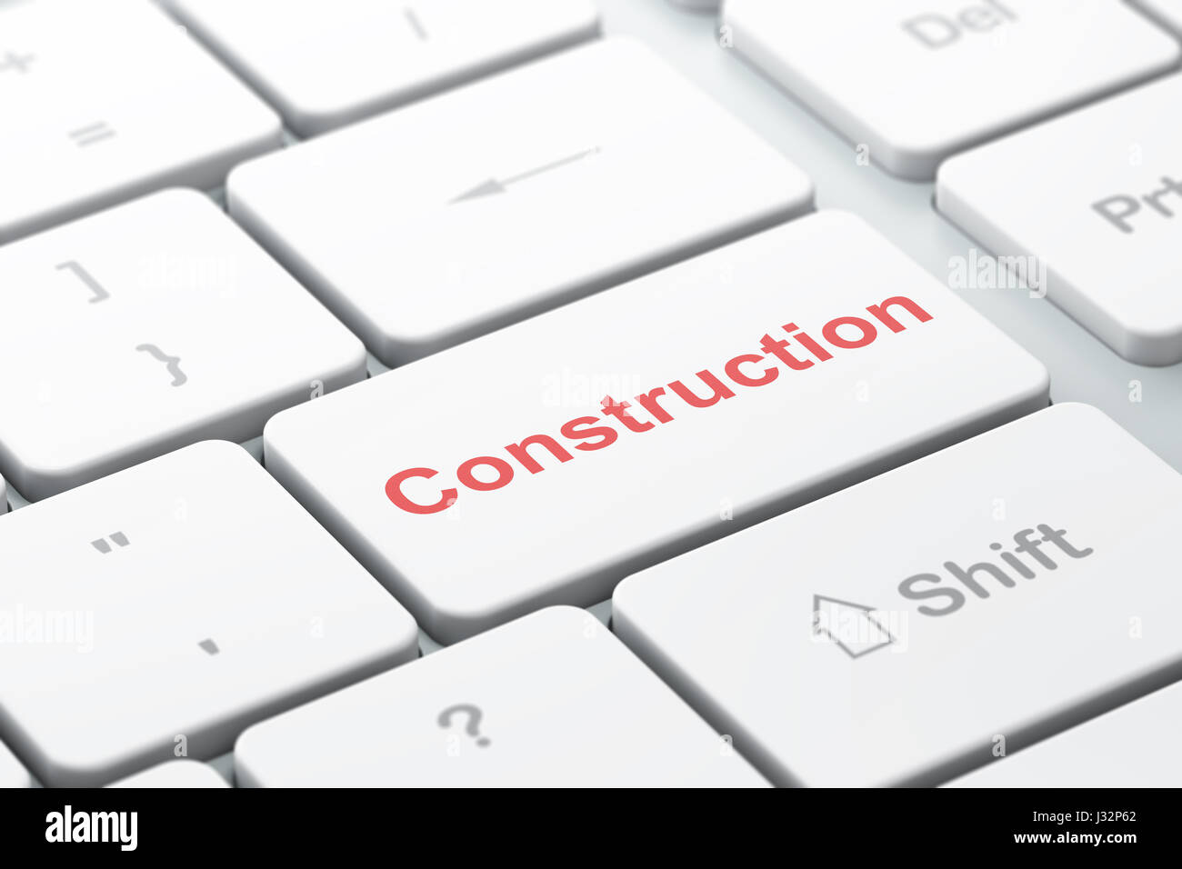 Construction concept: Construction on computer keyboard background ...