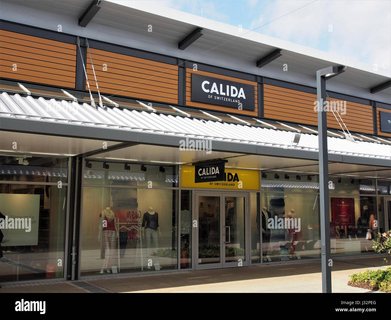 A photograph of the Calida store at the Outlet Center in Zweibrücken ...