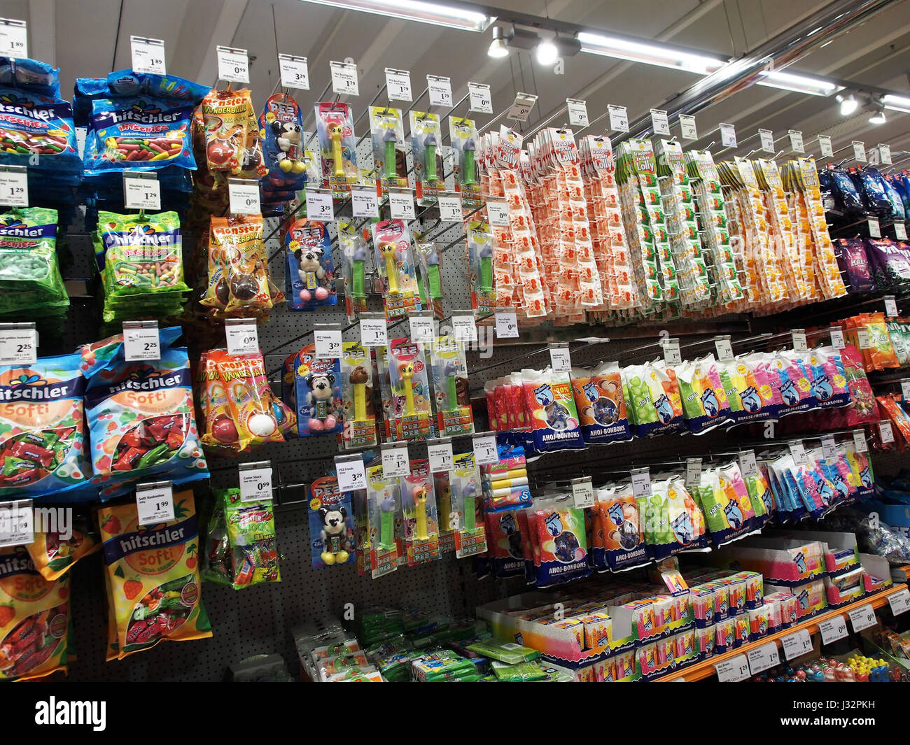 This image showcases candy products from Globus Saarbrücken, a well ...