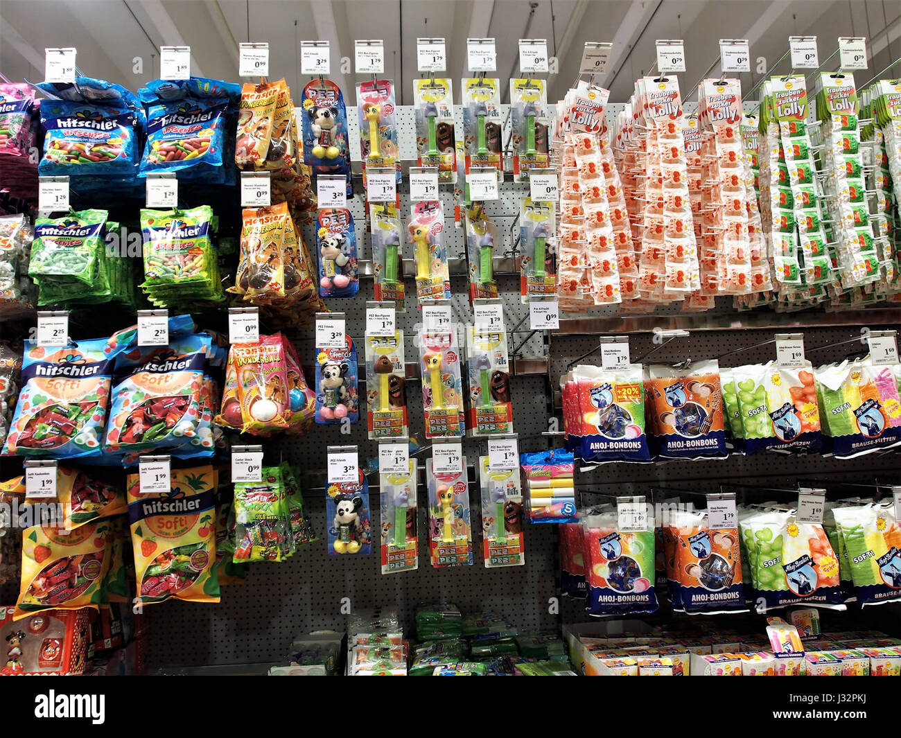 This image shows a candy selection featuring various colorful and ...