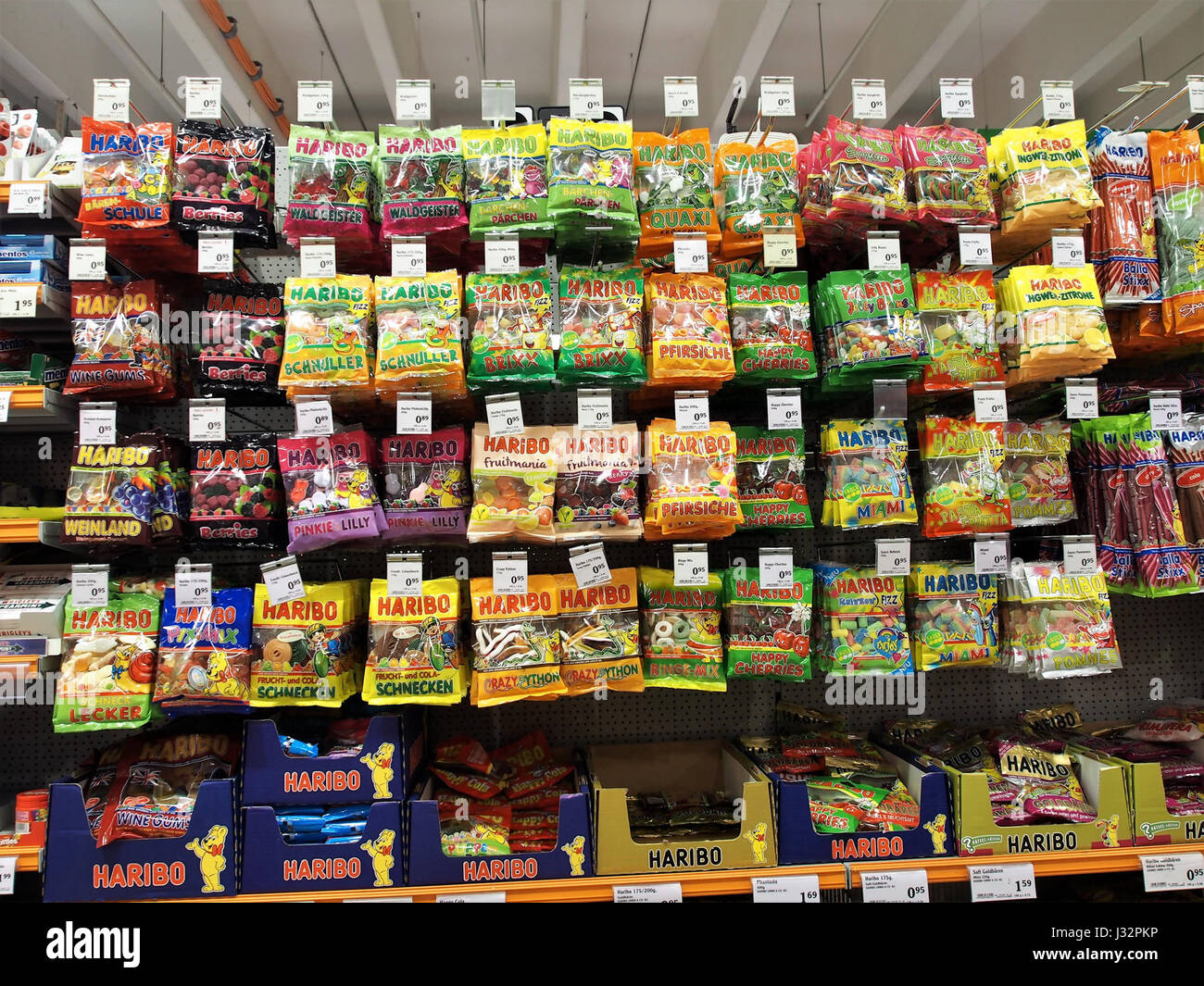 The image captures a globe-shaped candy display at a store in ...