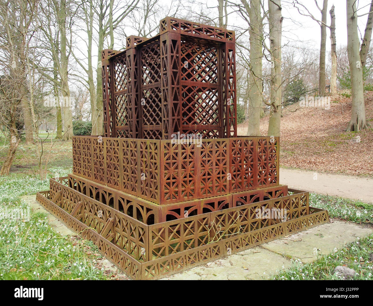 A scientific temple or structure referred to in a photograph taken in ...