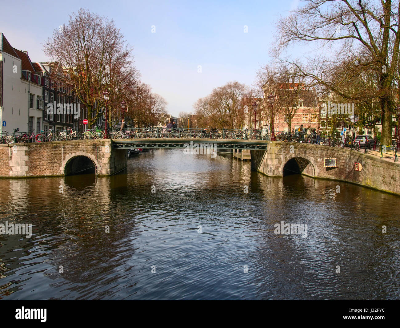 A photograph of Brug 17, the West-Indische Huisbrug bridge, located in ...