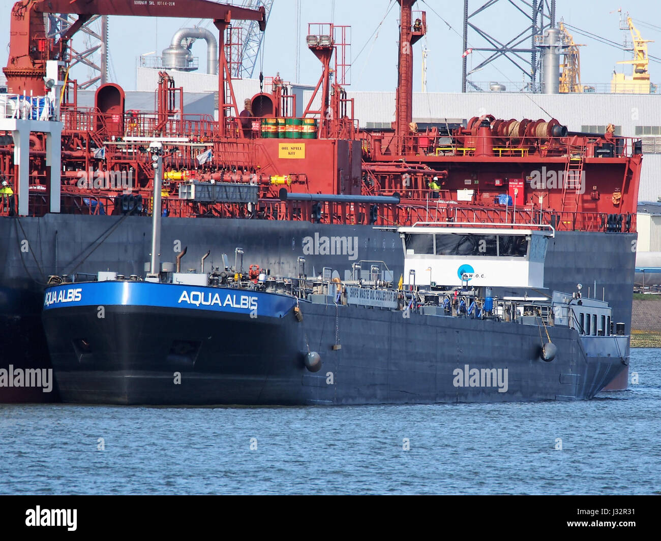 This image captures the Aqua Albis, a vessel identified by its ENI ...