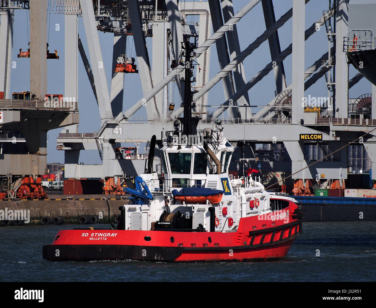 The SD Stingray, a tugboat launched in 2008, is seen operating in the ...