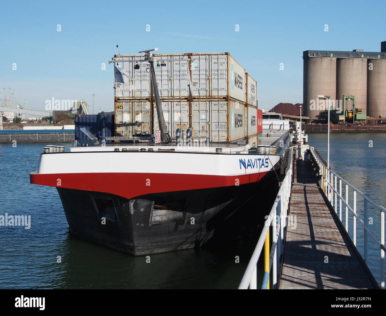 The Navitas, a ship built in 1994, is seen in the Port of Rotterdam. It ...