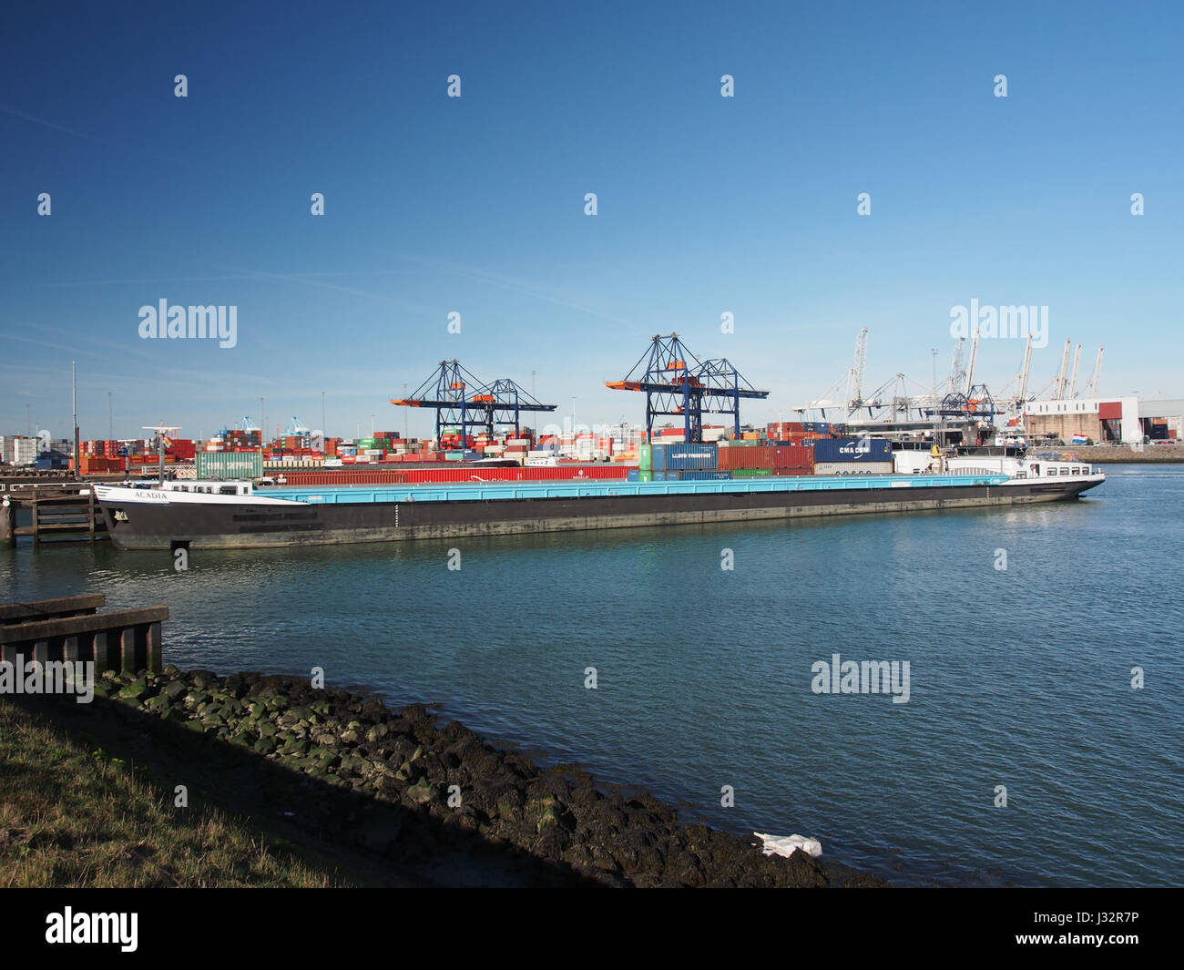 The ship Acadia, captured in 2015, is seen in the Port of Rotterdam ...
