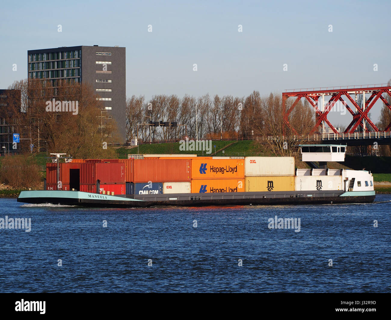 The Manuela is a 1963-built vessel navigating the Oude Maas river ...