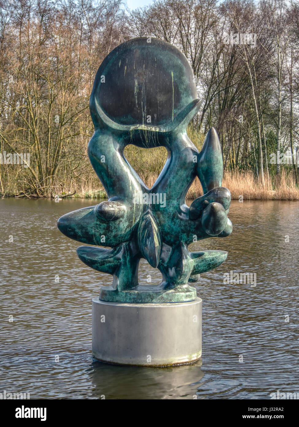 This image captures a view of the Amstelpark, a public park in ...