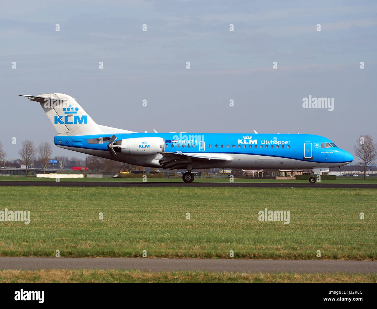The PH-KZB KLM Cityhopper Fokker F70, with construction number 11562 ...