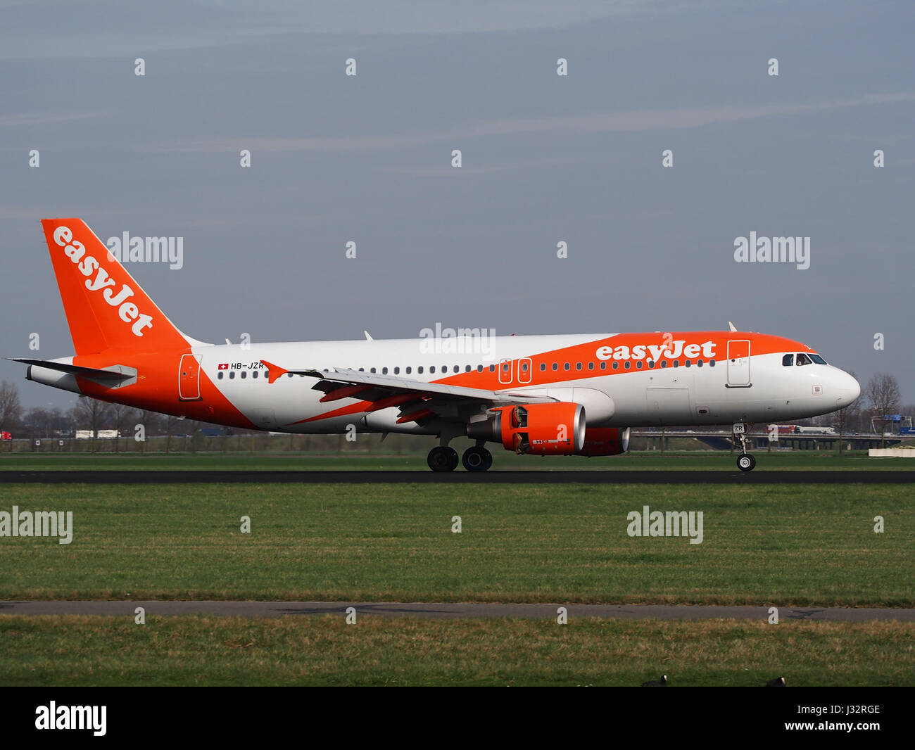 HB-JZR is an Airbus A320-214 from easyJet Switzerland seen at Schiphol ...