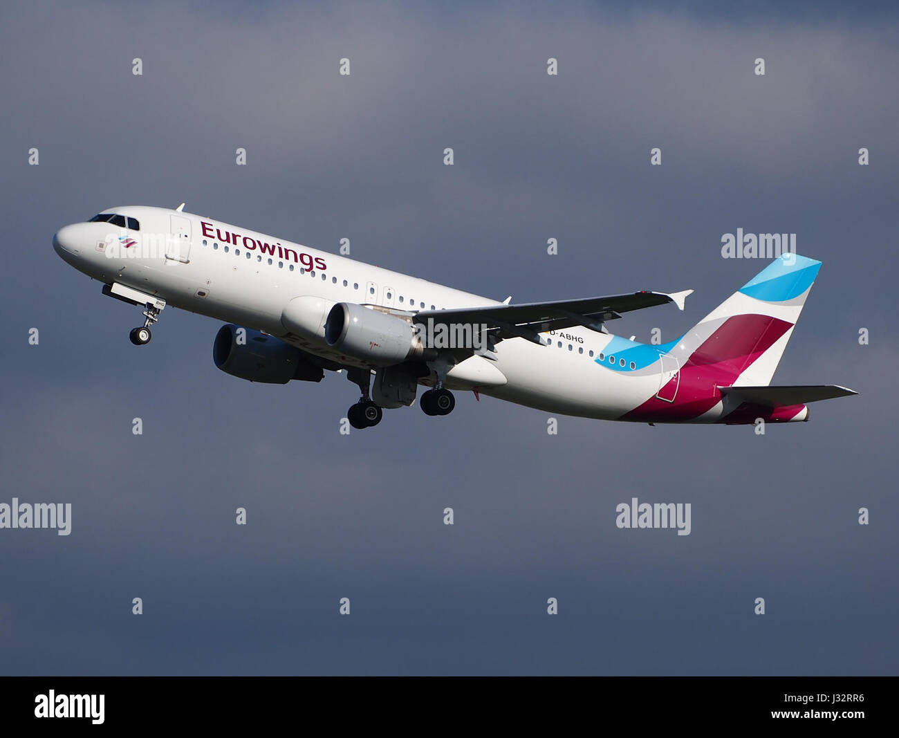 The D-ABGH Eurowings Airbus A319-112, identified by its construction ...