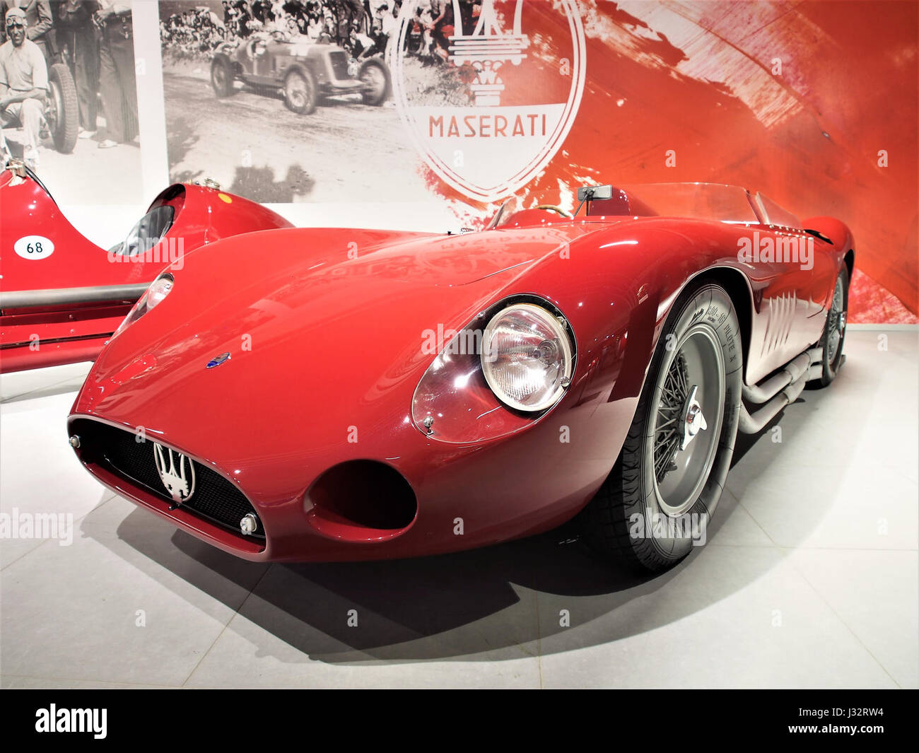 This image shows the 1957 Maserati 300S, a classic Italian sports car ...
