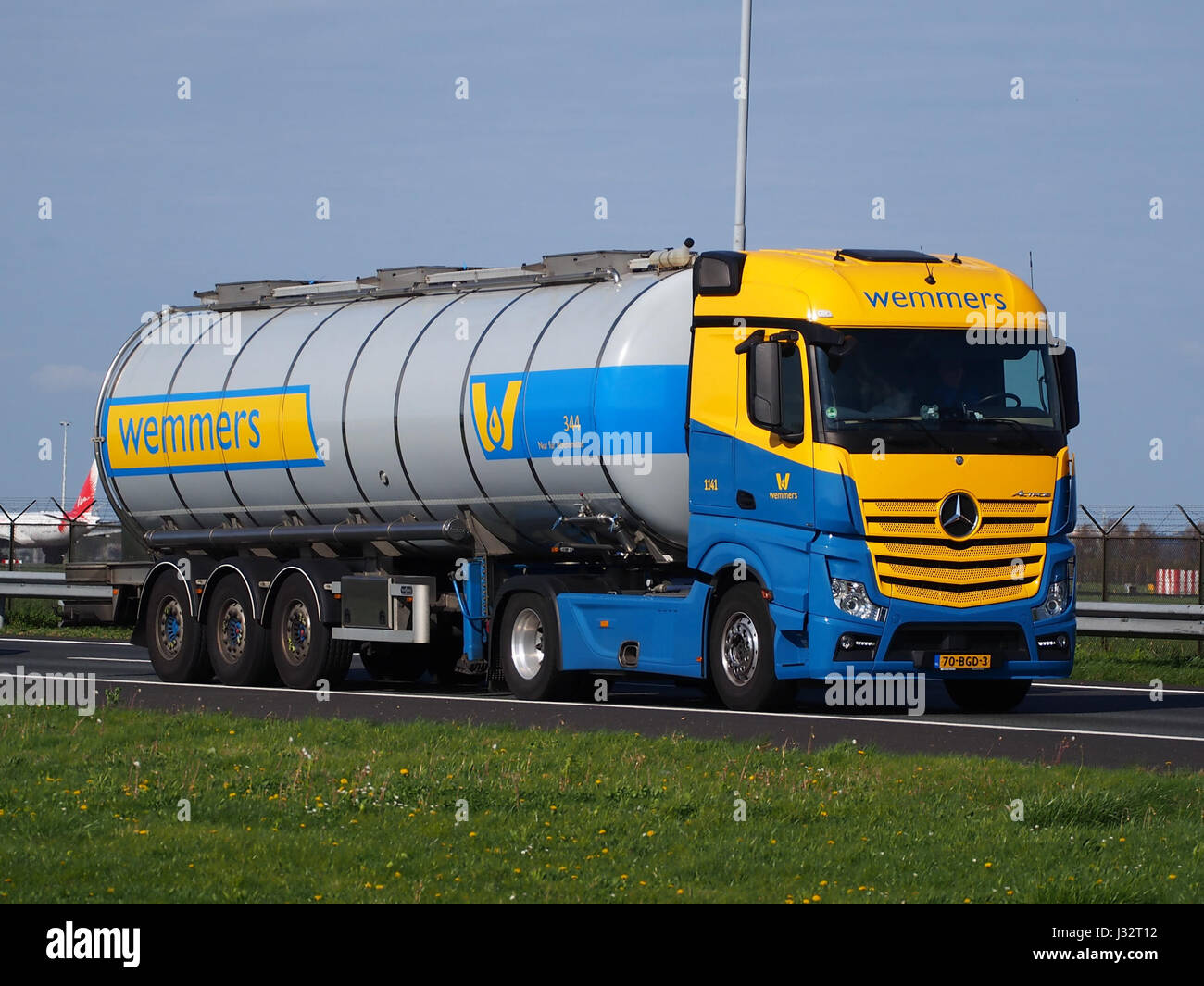 The Mercedes Actros tanker, a heavy-duty truck, is designed for ...