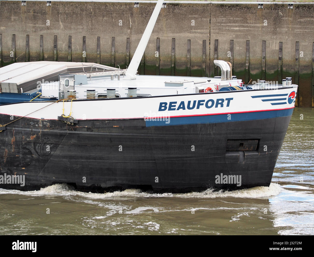 Beaufort is a ship built in 2012, seen here in the Port of Antwerp. The ...