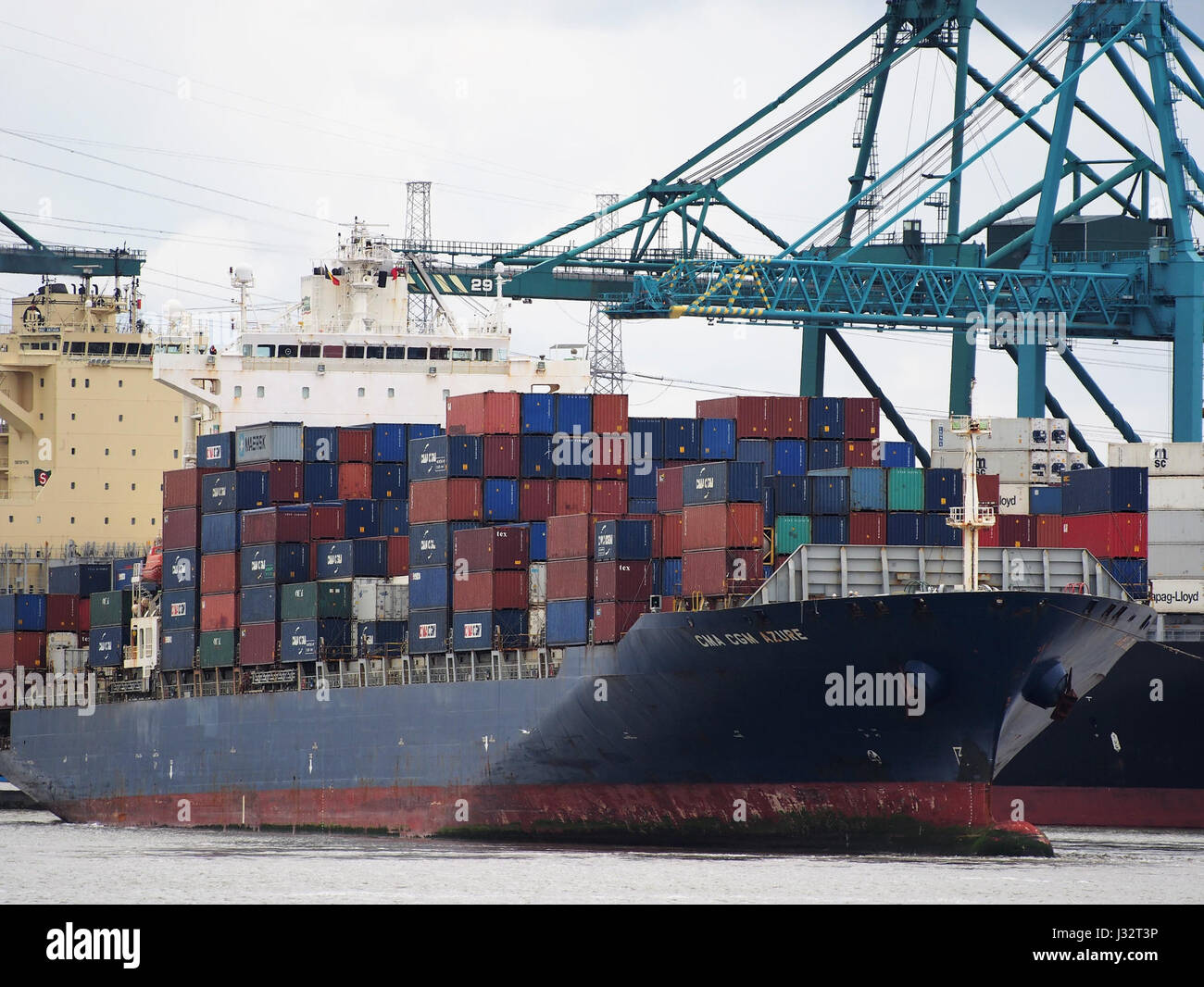 CMA CGM Azure (ship, 2007) IMO 9324851 Port of Amsterdam pic7 Stock ...