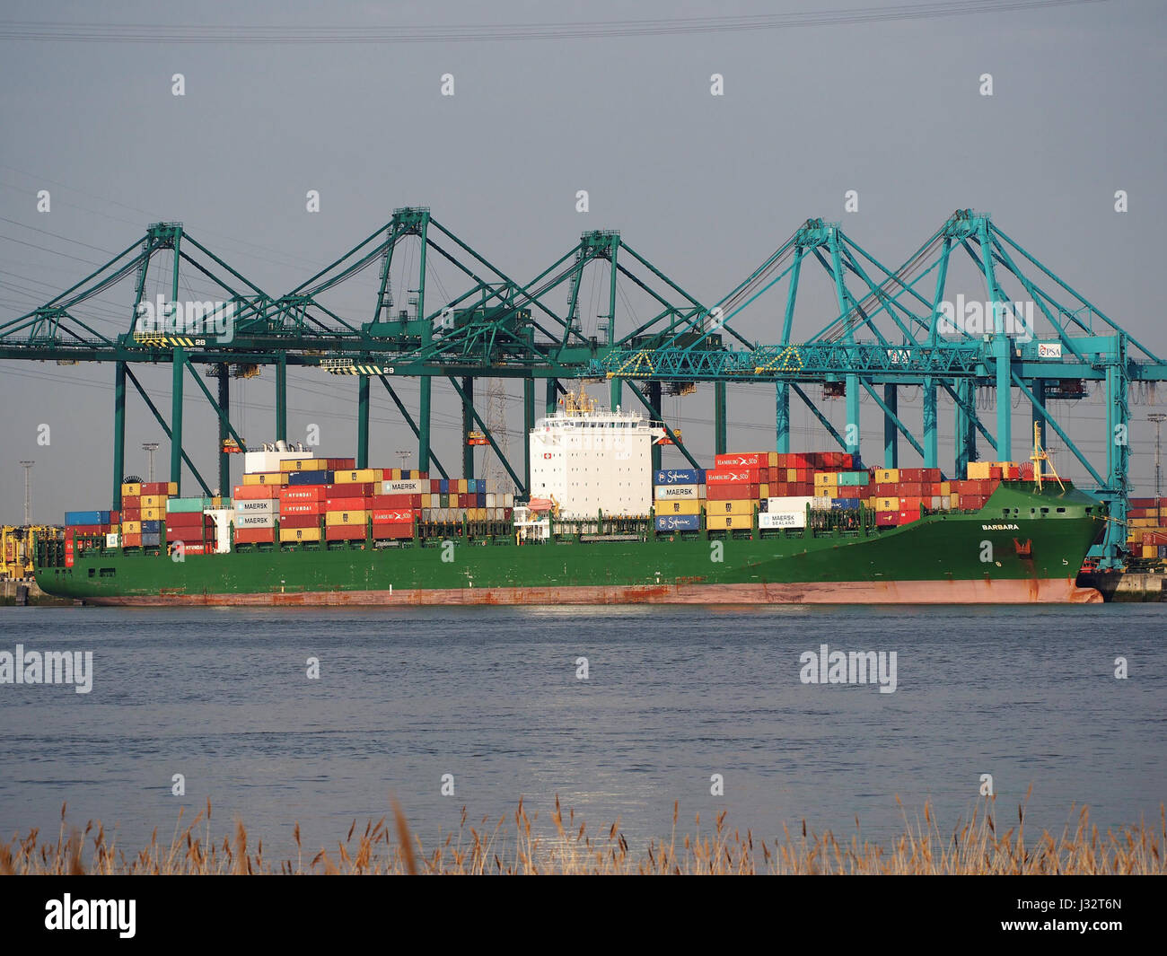 The ship 'Barbara,' IMO number 9437050, was photographed in the ...