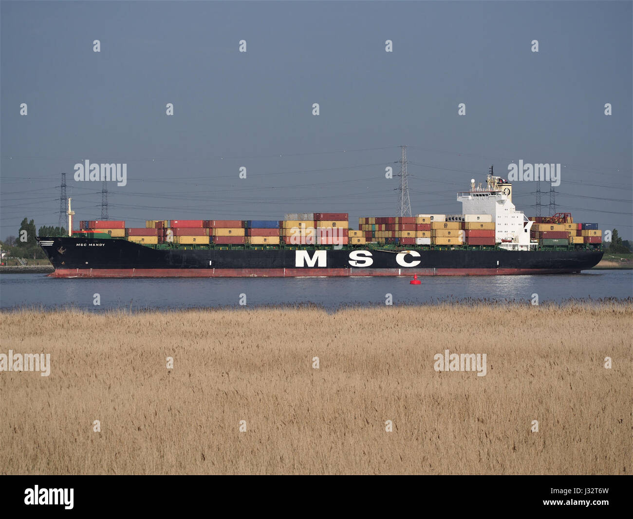 The MSC Mandy, a container ship built in 1993, is seen docked at the ...