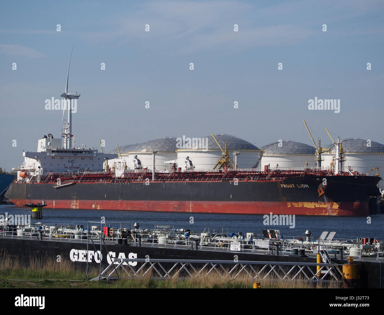 The 'Front Lion' is a vessel registered under IMO 9664770, photographed ...