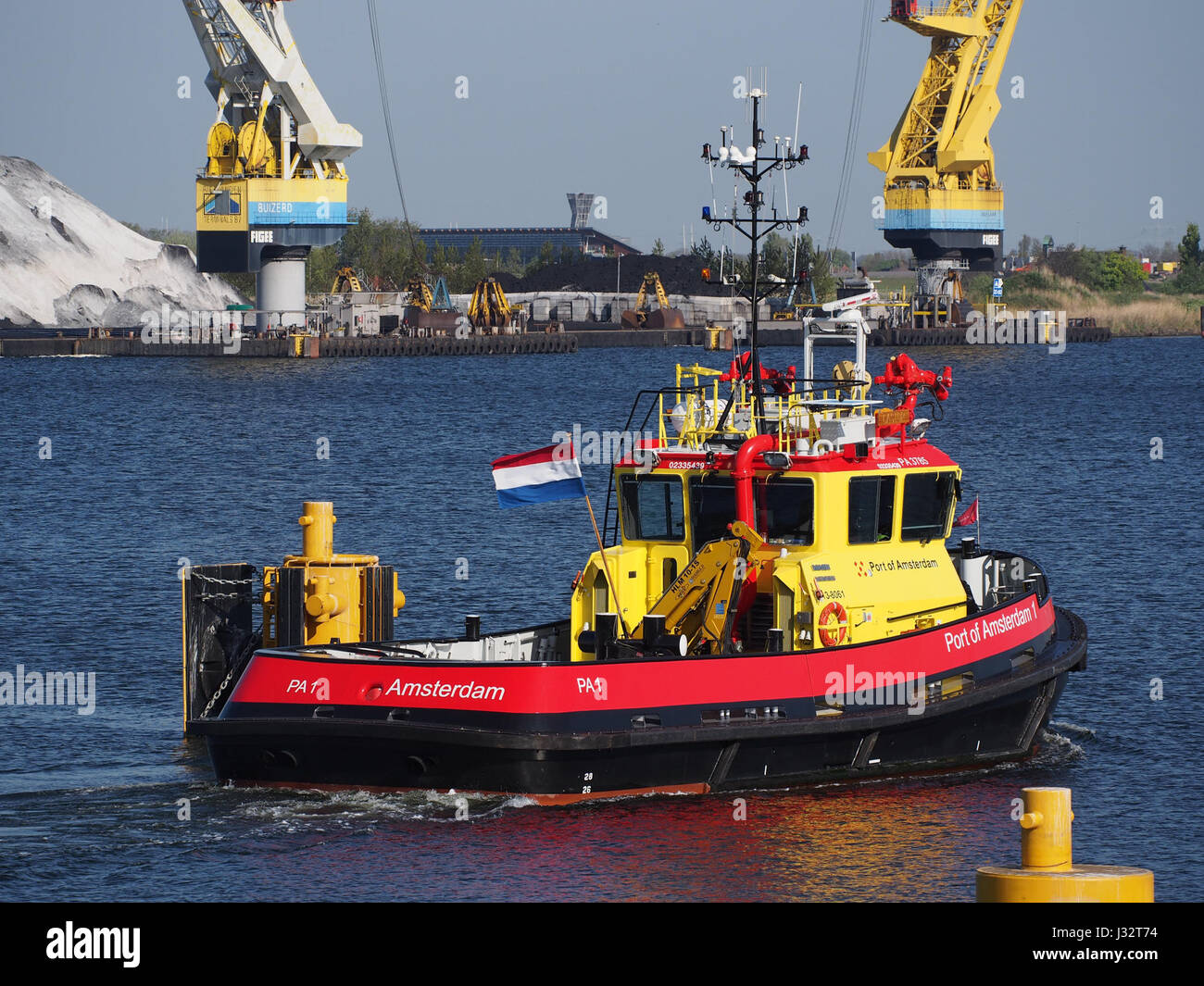 The 'Castor' is a ship seen in the Port of Amsterdam in 2013. This ...