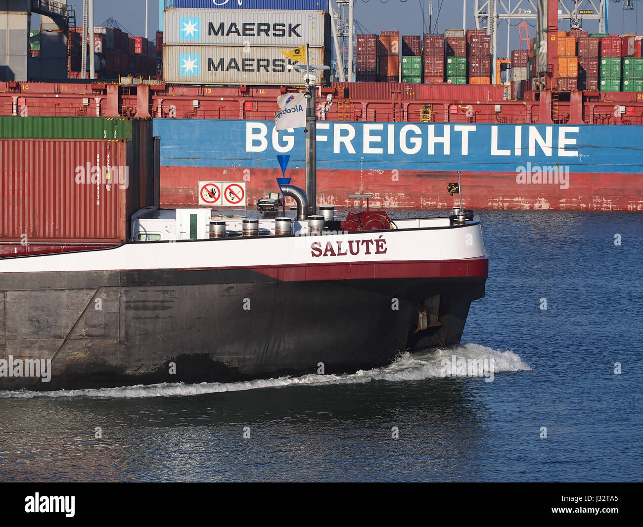 The image features the ship Saluté, built in 2001, with ENI number ...