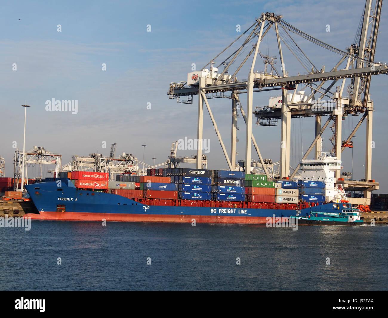 The *Phoenix J* is a vessel docked in Amazonehaven, Port of Rotterdam ...