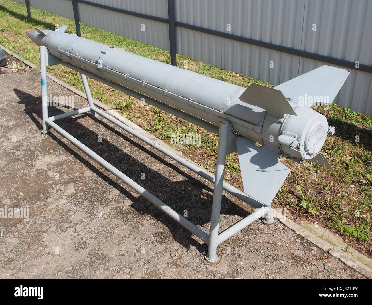 A rocket displayed at the Kubinka Tank Museum near Moscow, Russia. The ...