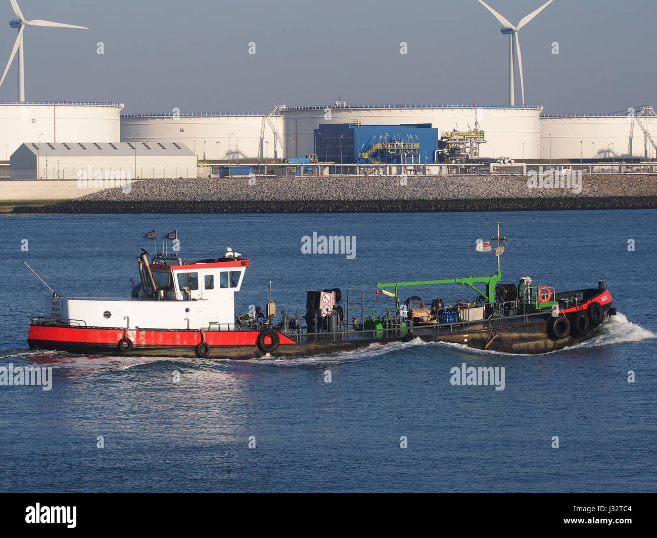 The Adjo 2, a 1958 vessel, is docked at the Port of Rotterdam, a key ...