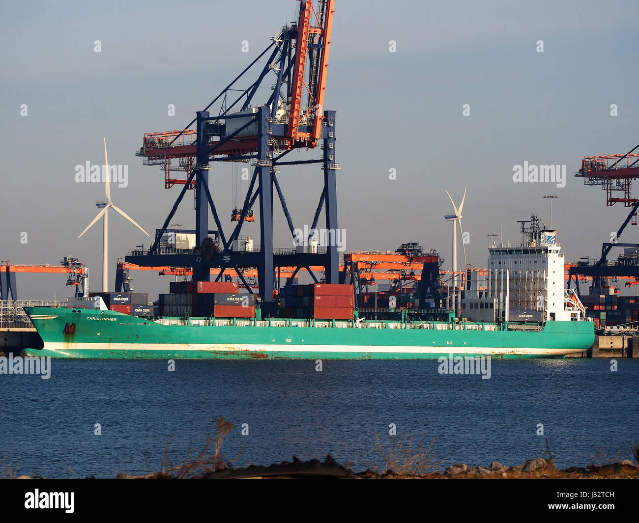 The ship Christopher, built in 2008 with IMO number 9359260, docked at ...