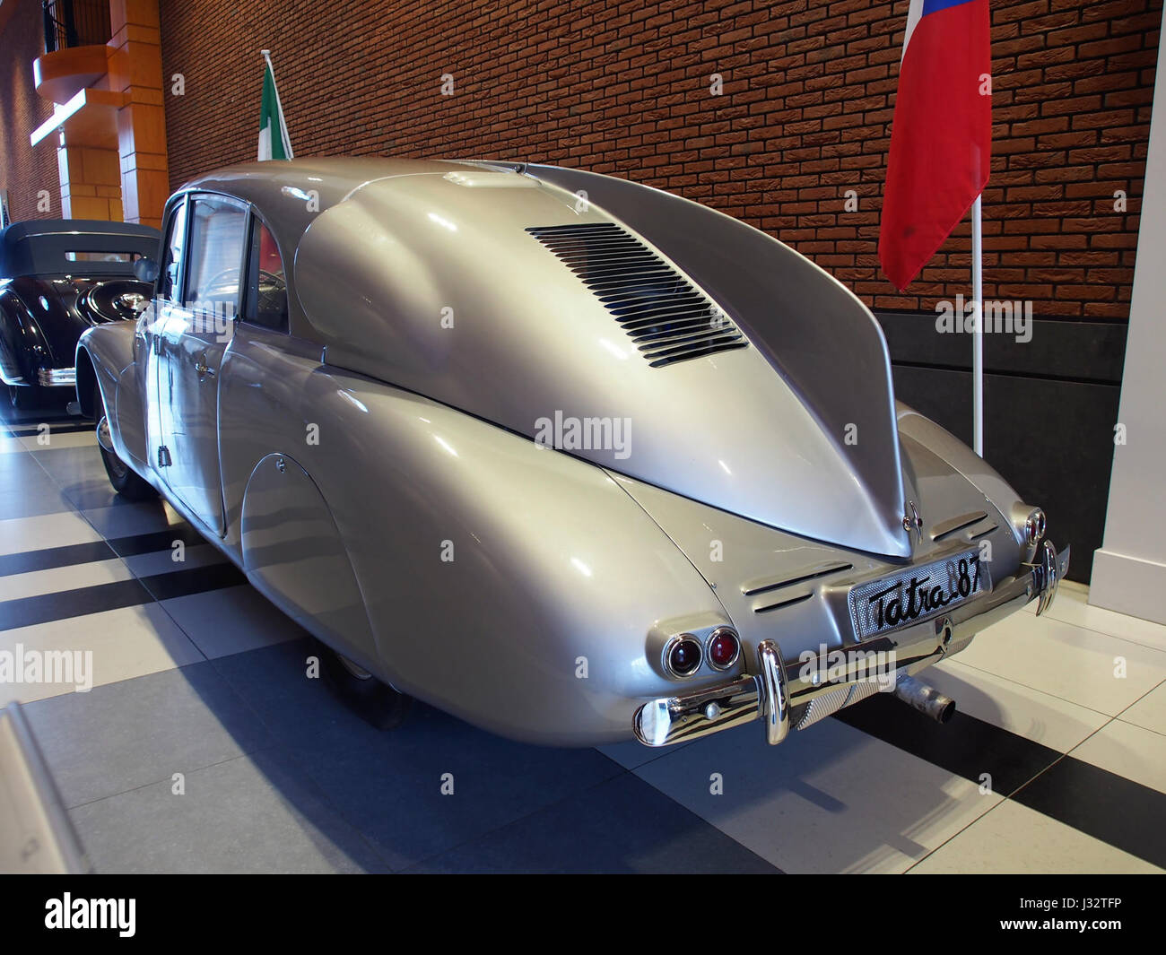 A photograph of a 1948 Tatra 87, a classic Czech automobile known for ...