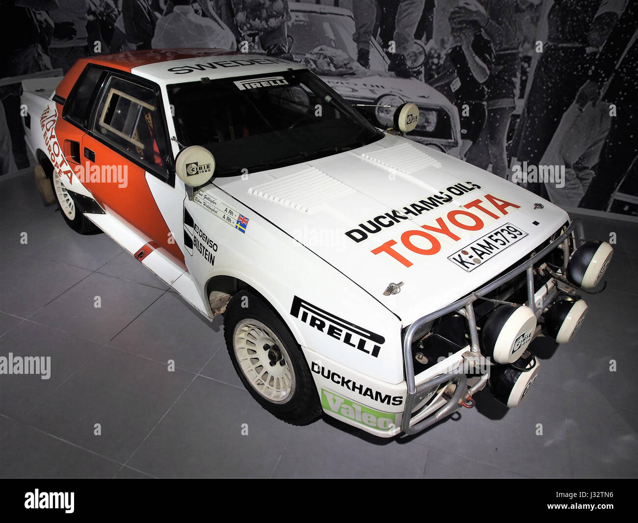 A photograph of the 1983 Toyota Celica Coupe GT-TS, a Group B rally car ...