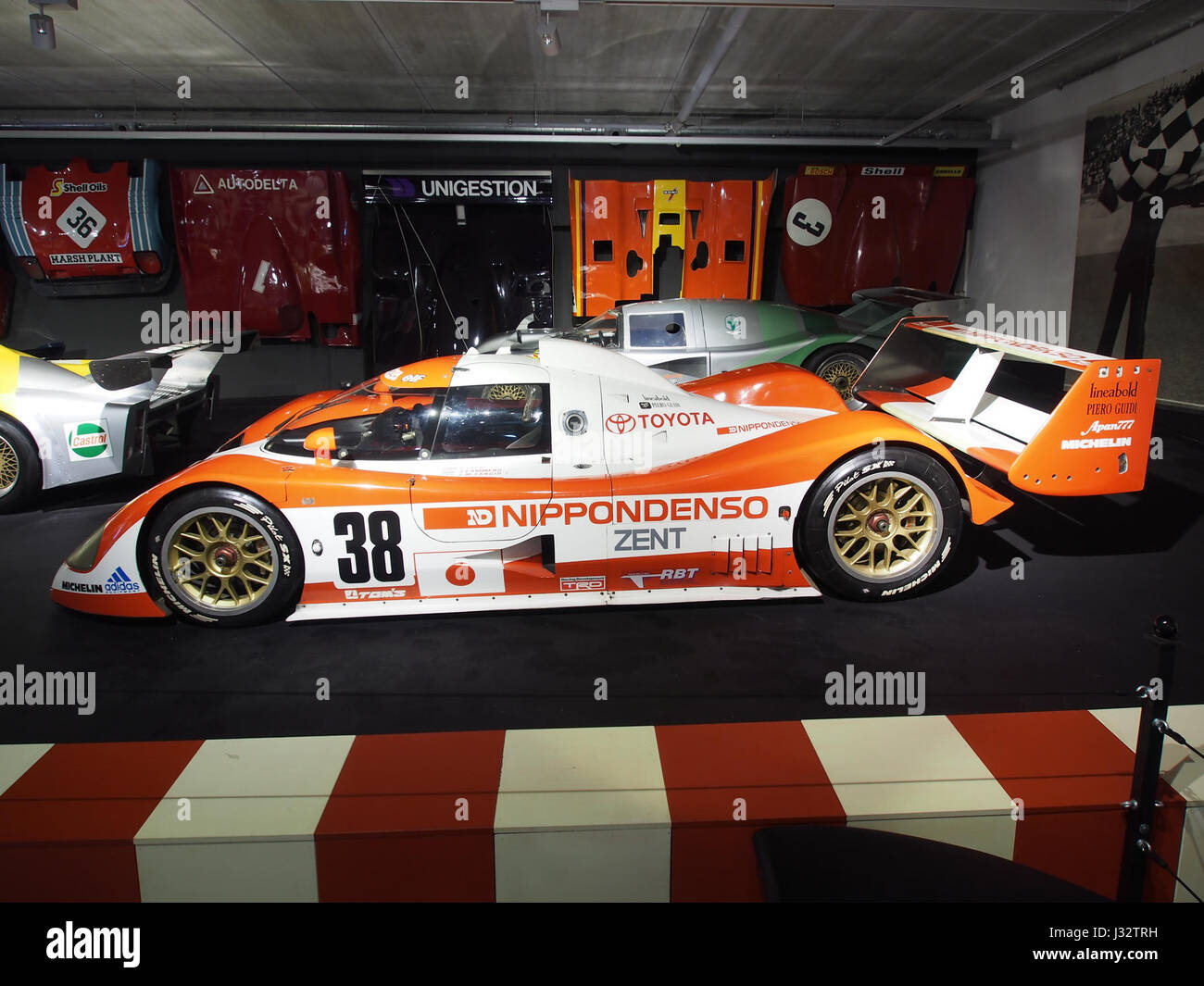 A photograph of the 1993 Toyota TS-010, a V10 engine race car designed ...