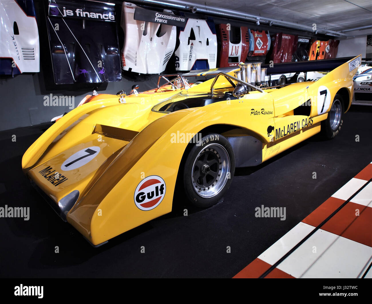The 1971 McLaren M8F is a race car known for its powerful 8.1-liter V8 ...
