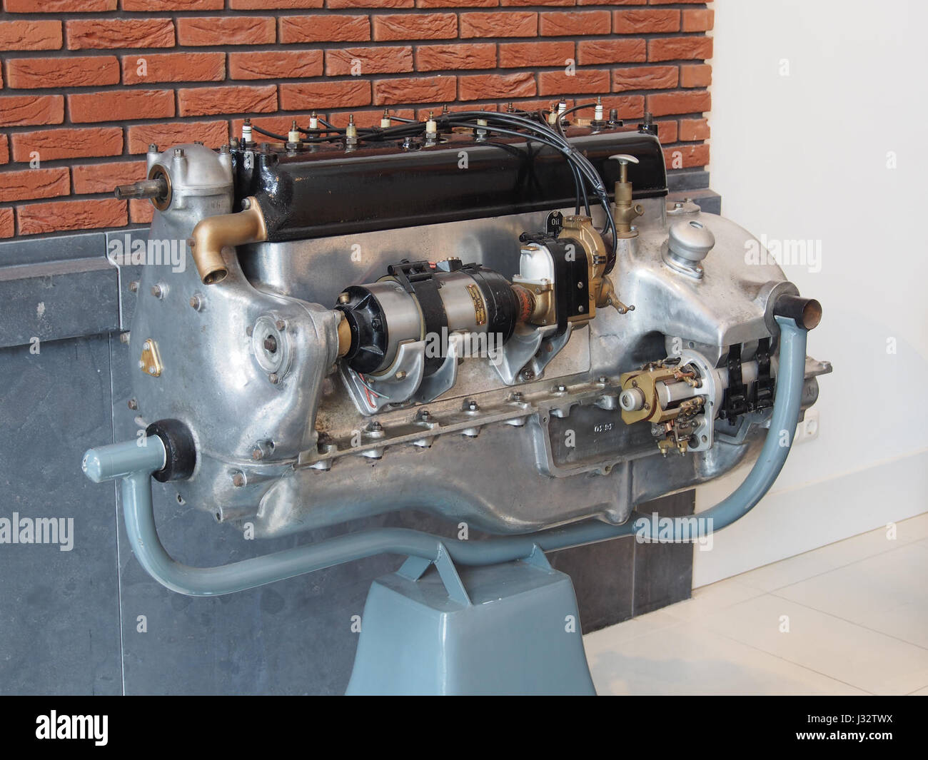 This image showcases a Spyker engine, renowned for its engineering ...