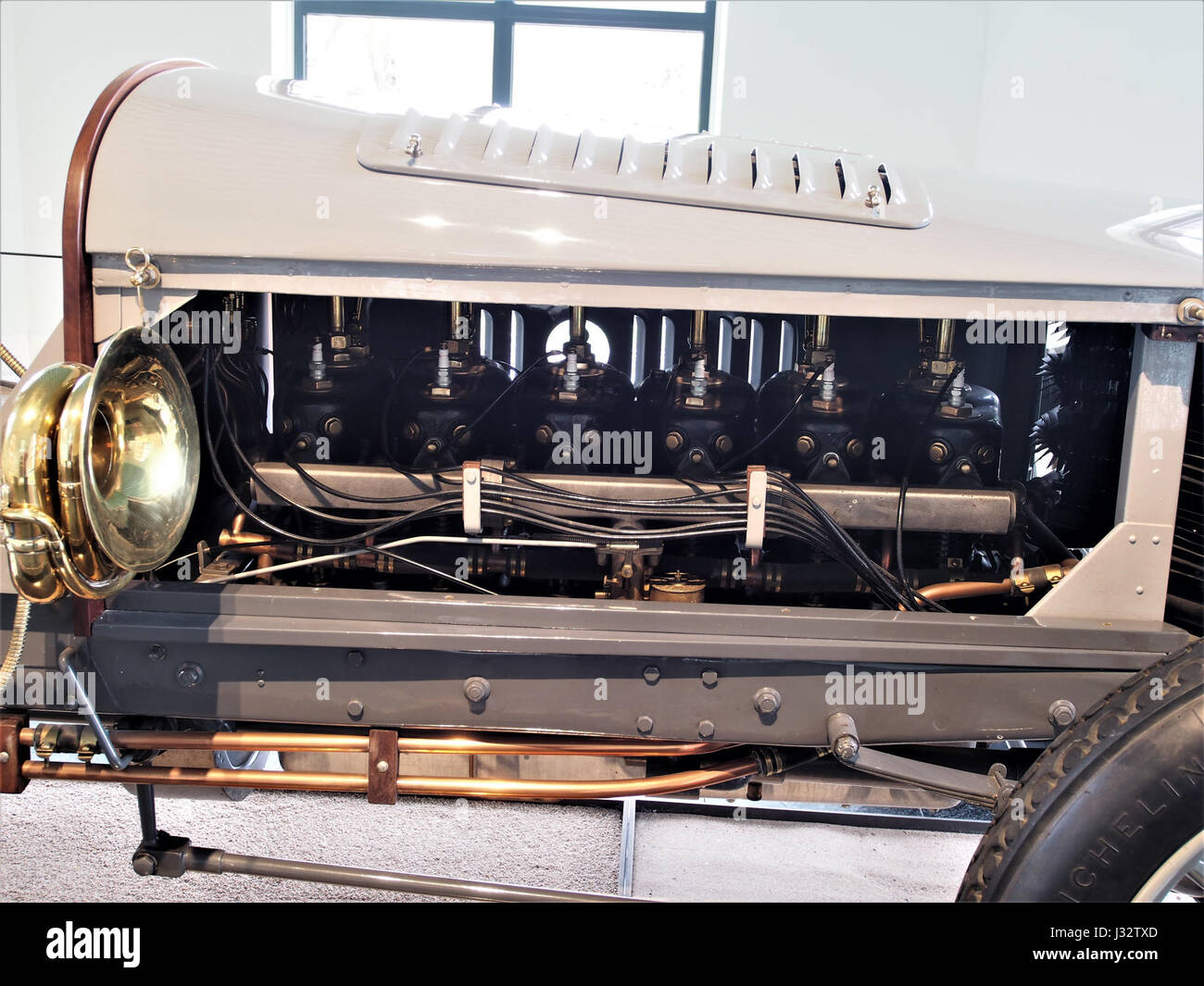 A photograph of the 1903 Spyker 60HP Four Wheel Drive Racing Car, a ...
