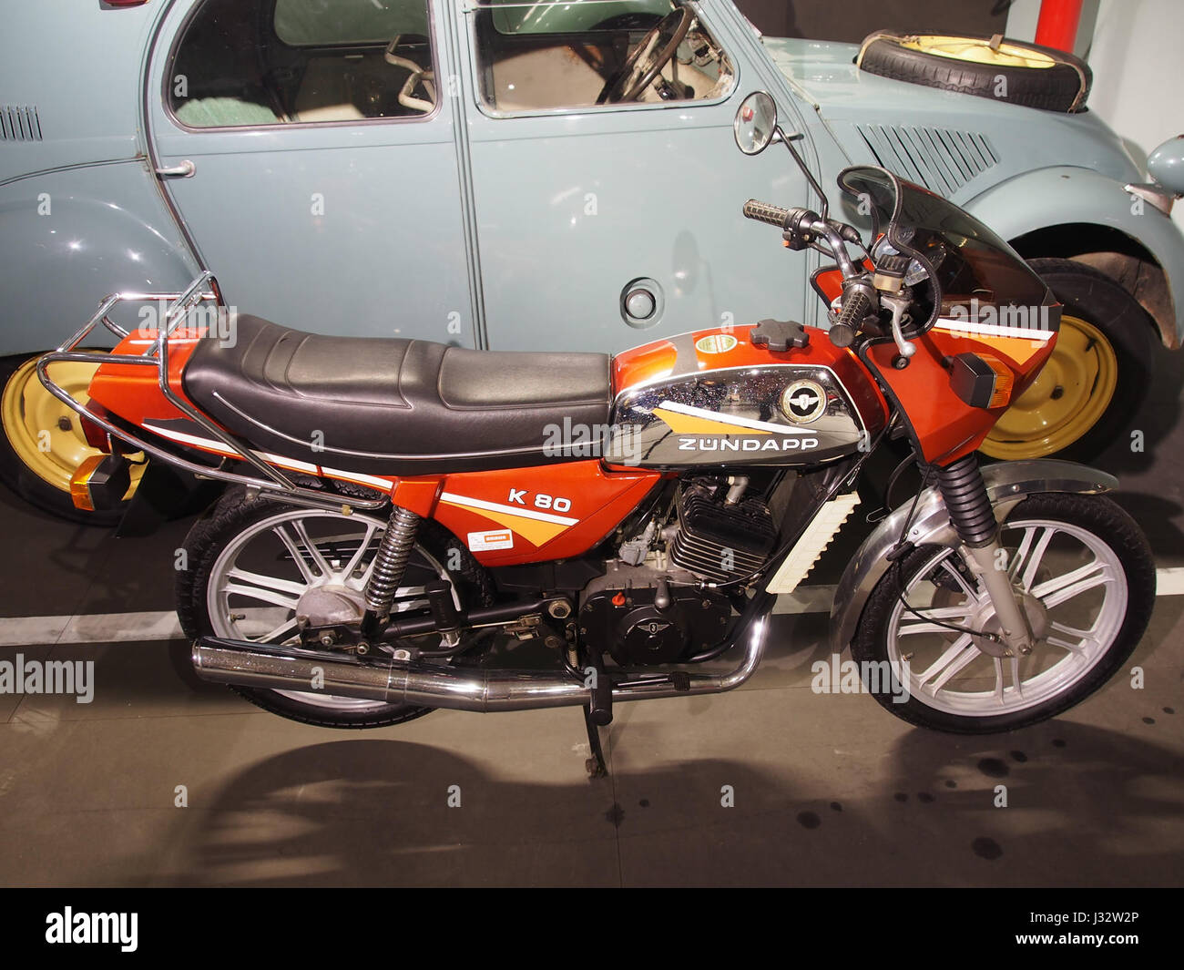The Zündapp K 80 is a classic motorcycle displayed at the Louwman ...