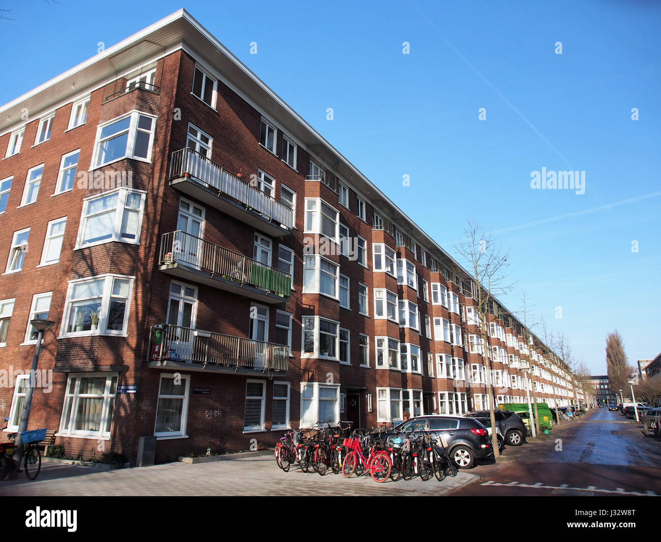 This photograph captures a view of the intersection between ...