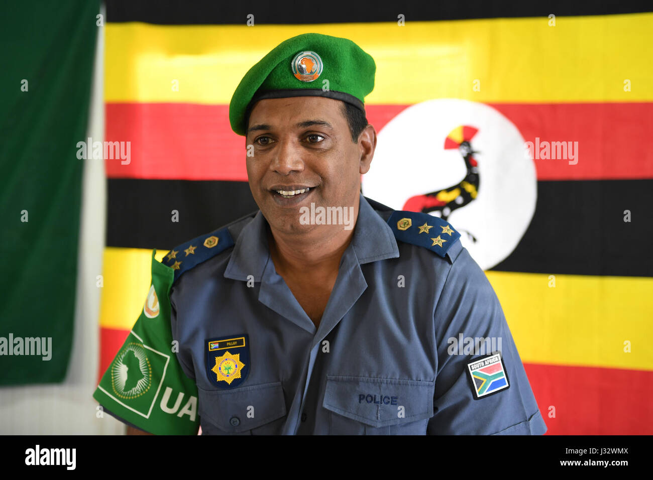 On February 6, 2017, AMISOM Police Commissioner Anand Pillay addresses ...