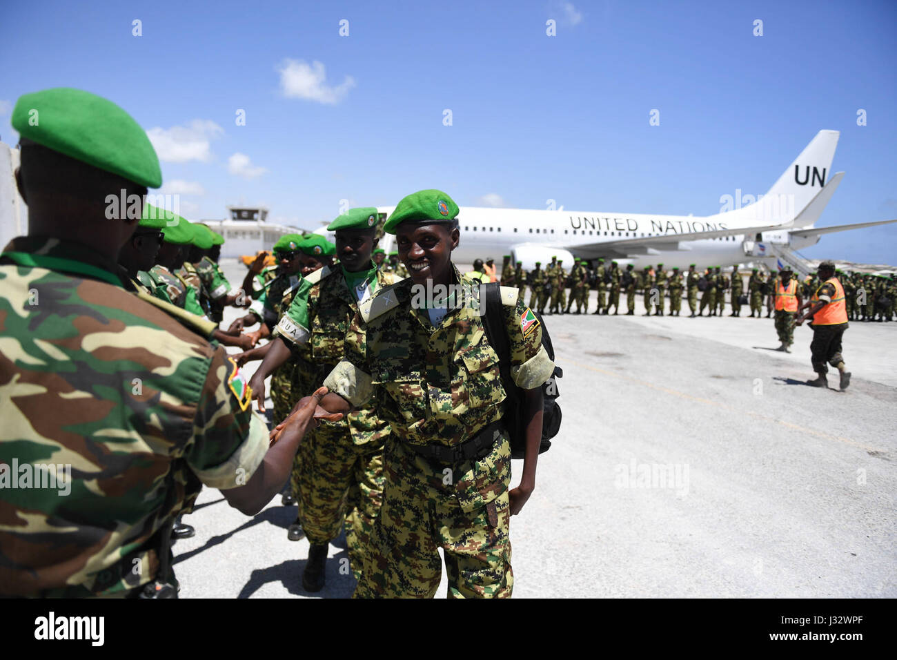 Burundian troops, part of the African Union Mission in Somalia (AMISOM ...