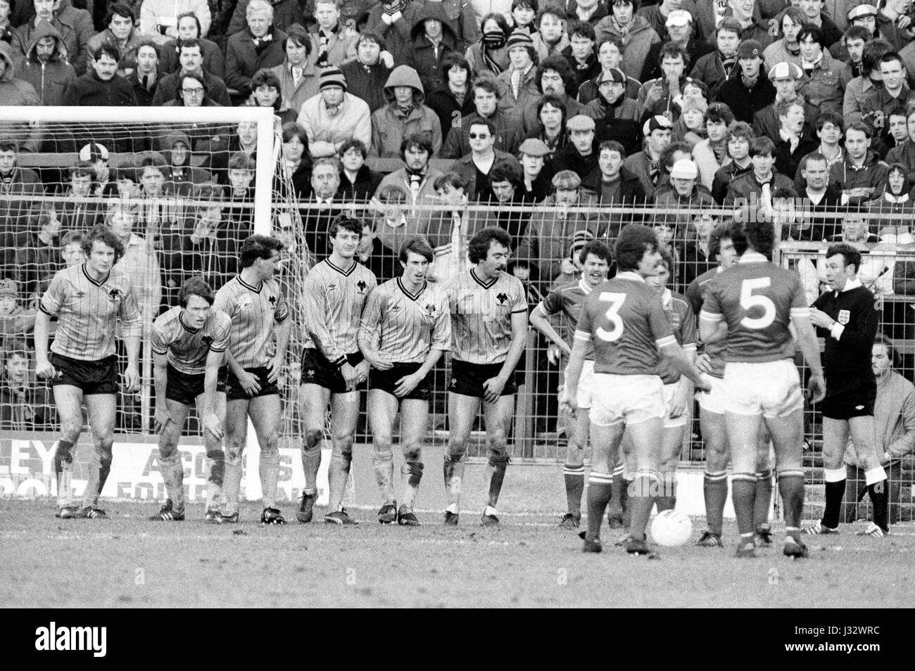 Football Barnsley v Wolverhampton Wanderers February 5th 1983 Dodd, Mel ...