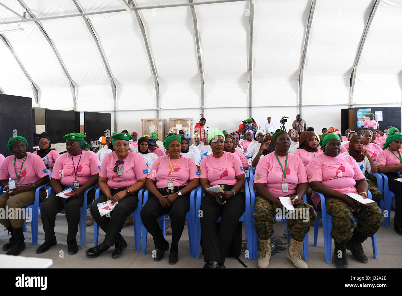 Female soldiers and police officers from the African Union Mission in ...