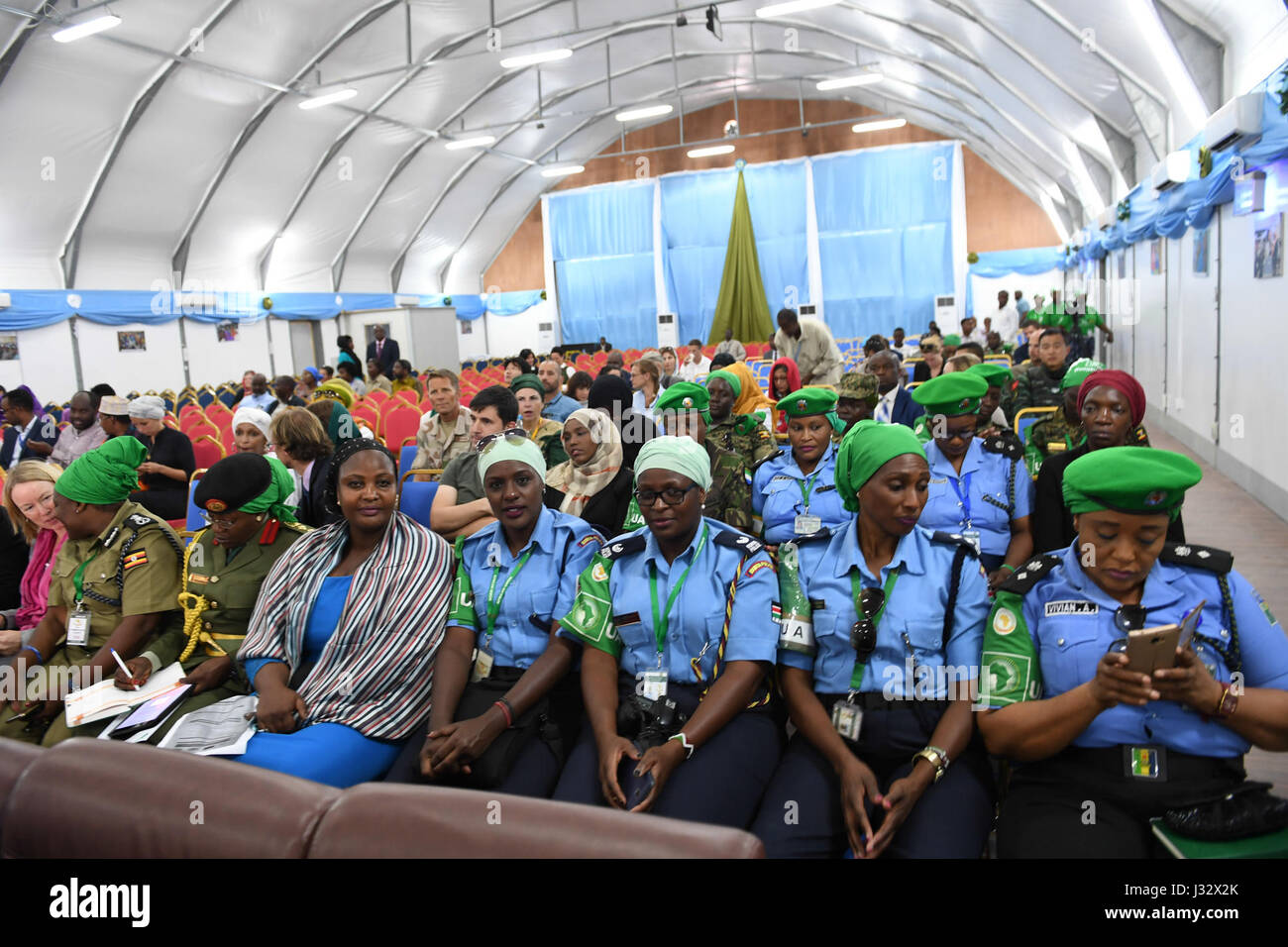 This image shows female soldiers serving with the African Union Mission ...