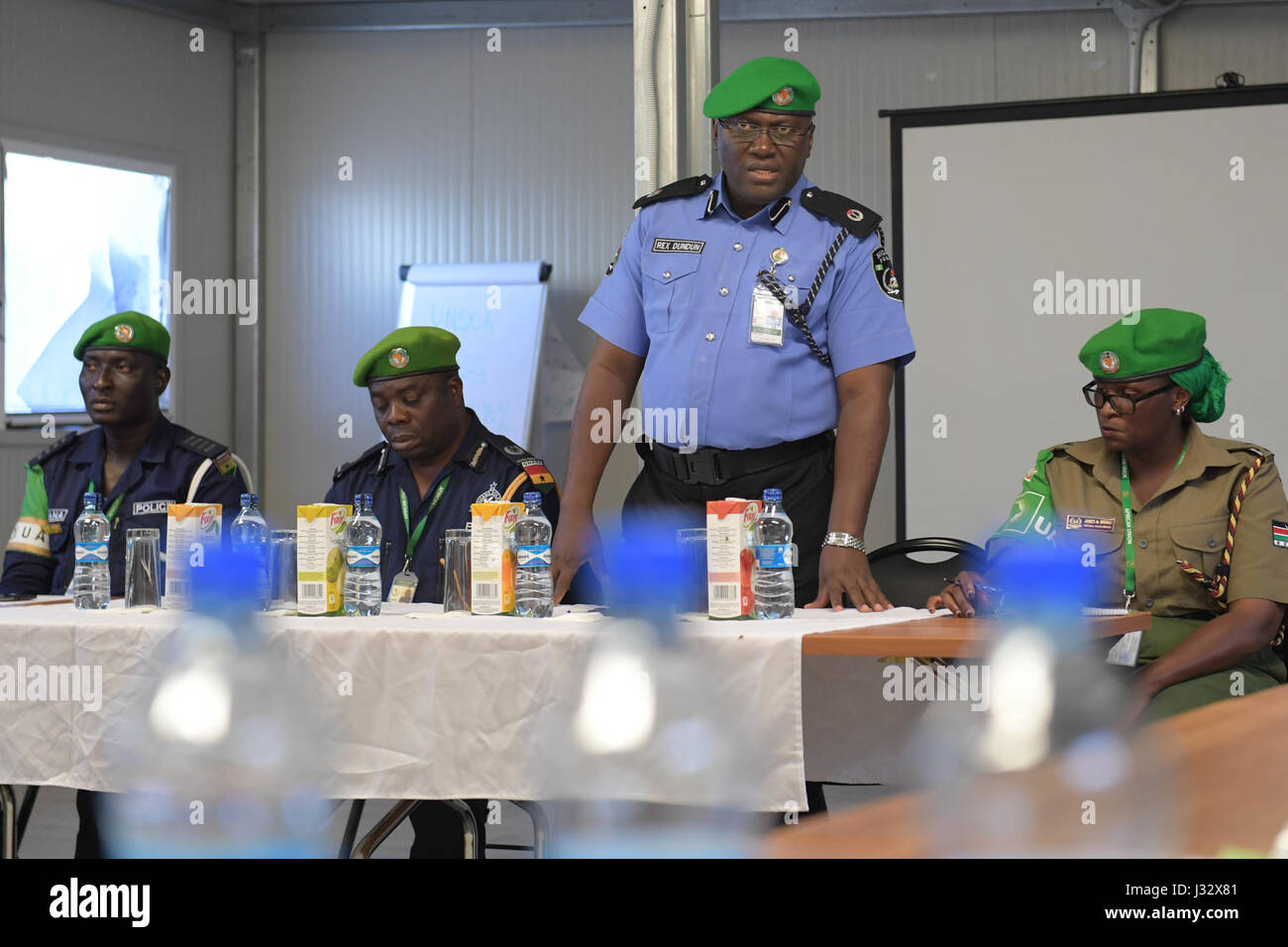 Rex Dundun, AMISOM Police Chief of Staff, addresses newly deployed ...