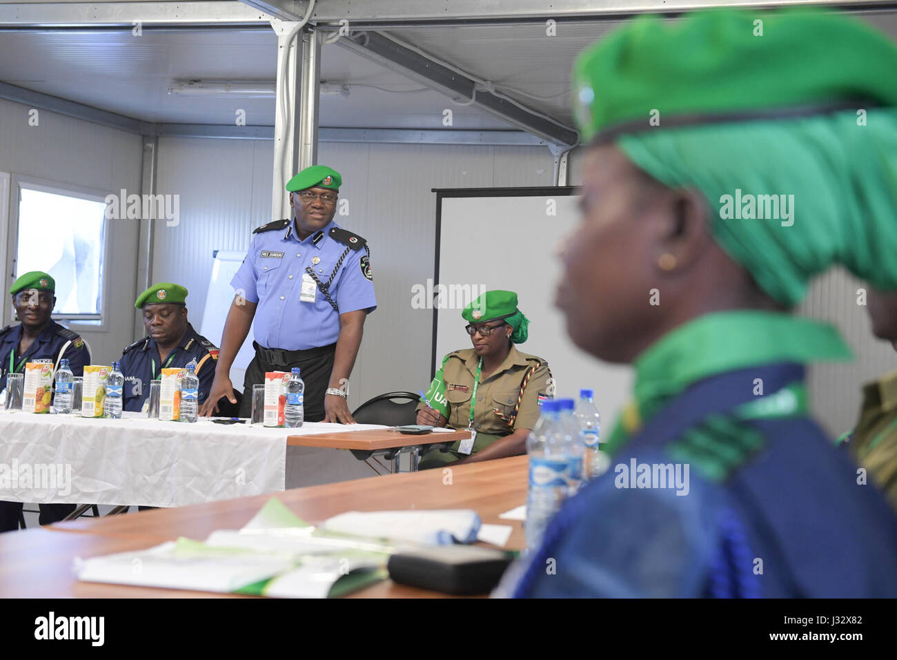 Rex Dundun, AMISOM Police Chief of Staff addresses newly deployed ...