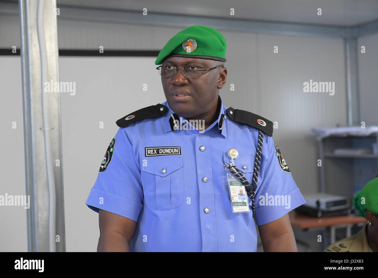 Rex Dundun, AMISOM Police Chief of Staff, addresses new police officers ...