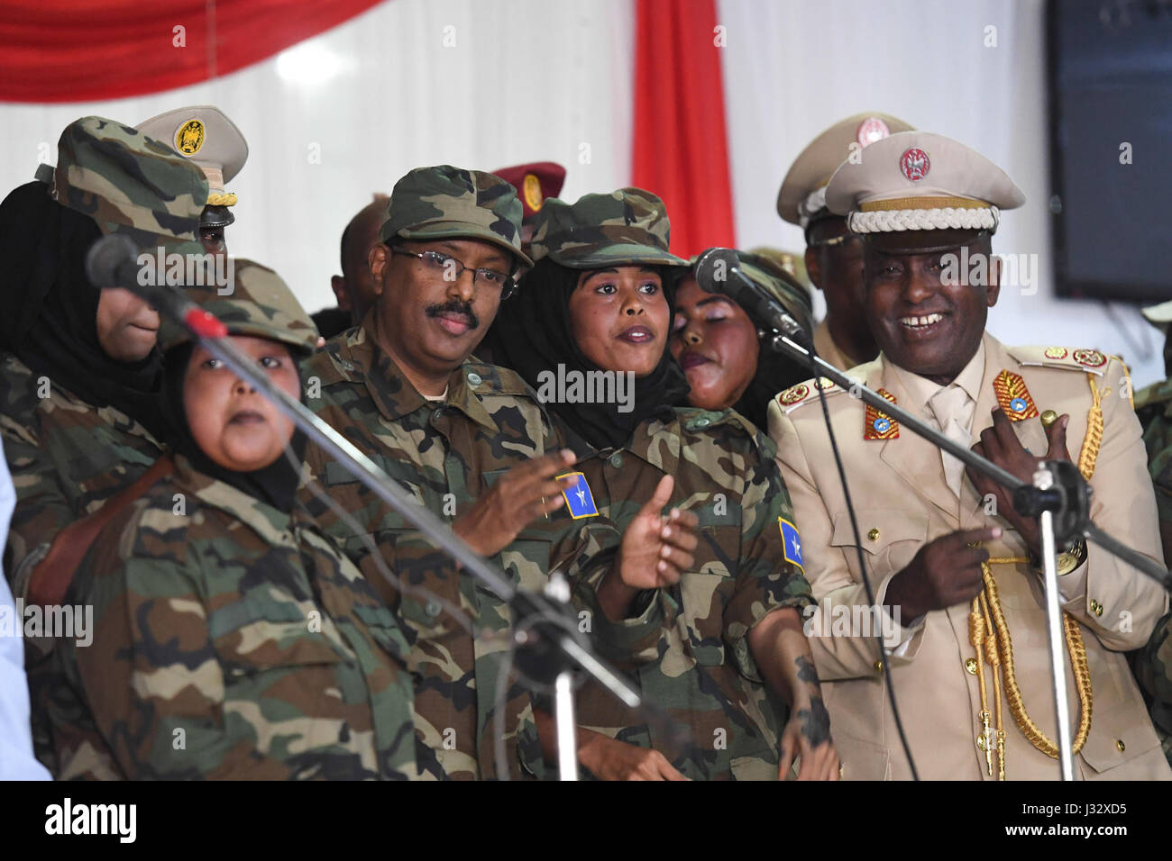 Somali President Mohamed Abdullahi Mohamed Farmaajo participates in a ...