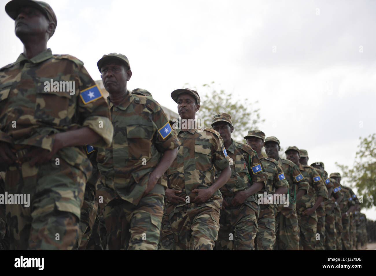 On April 12, 2017, Somali National Army soldiers participated in a ...
