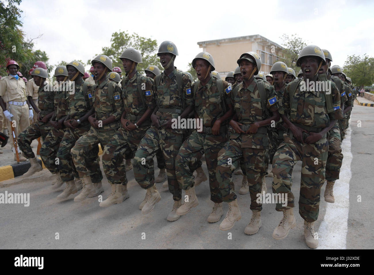 On April 12, 2017, Somali National Army soldiers participated in the ...