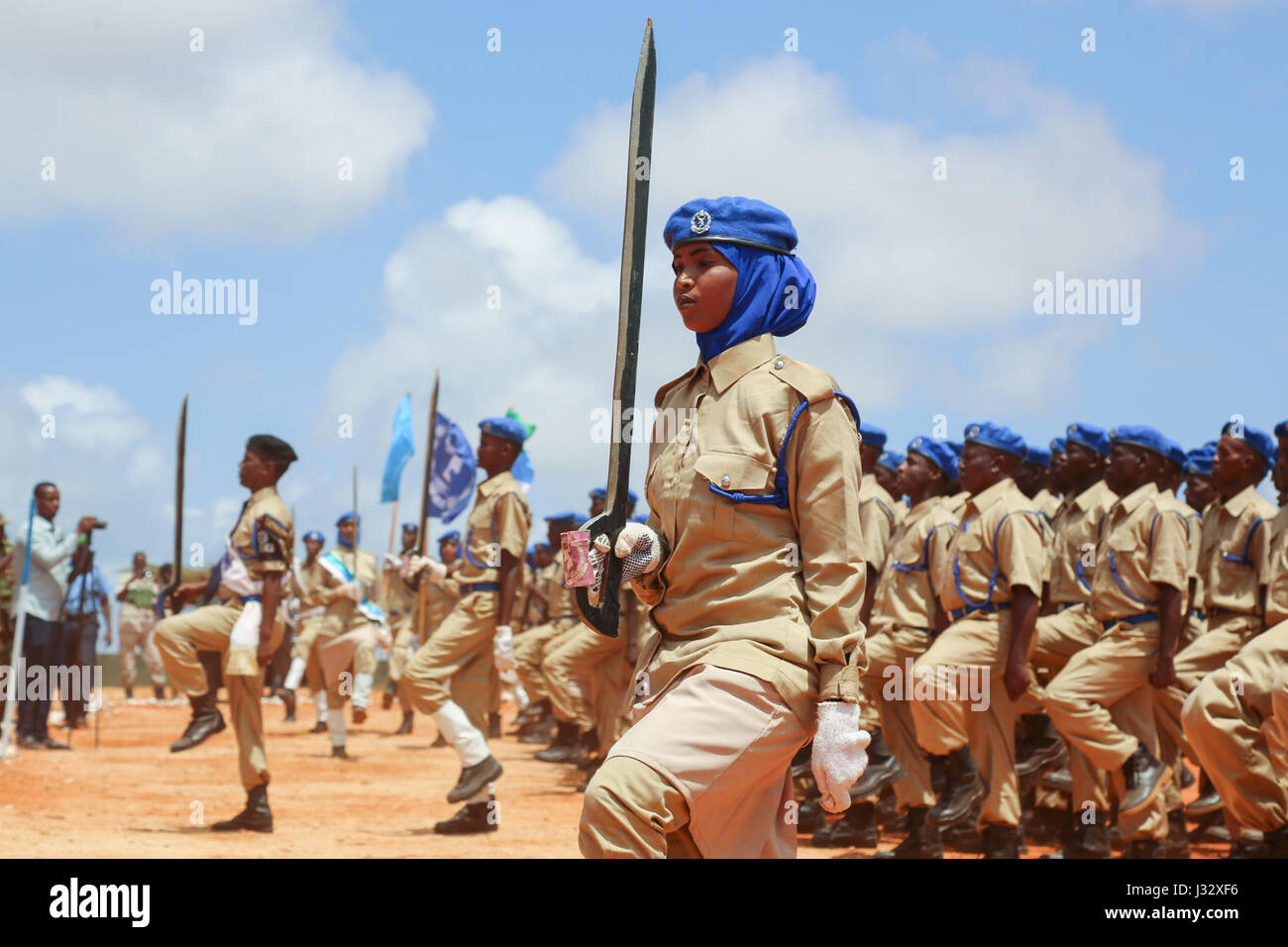 On April 24, 2017, newly trained Somali Police officers participated in ...