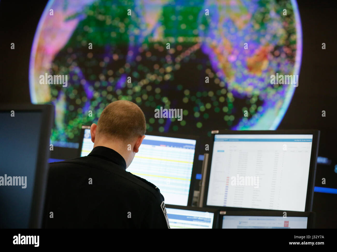 This photo shows officers from U.S. Customs and Border Protection ...